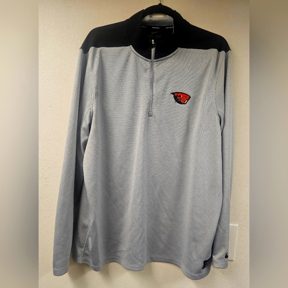 Nike | Shirts | Oregon State Beavers Nike Jacket Mens Xl Gray 4 Zip Dri ...
